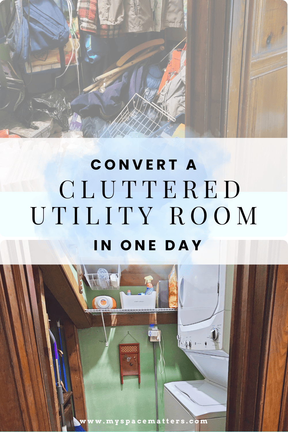 How to Transform a Cluttered Closet into a Functional Laundry and ...